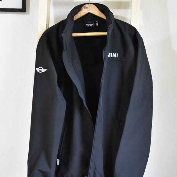 mini cooper | Jackets & Coats | Nwot Mini Cooper Black L Jacket Hidden ...